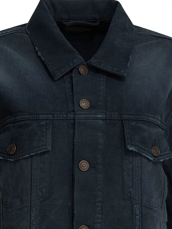 Balenciaga Denim Jacket With Worn Effect