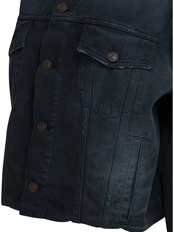 Balenciaga Denim Jacket With Worn Effect