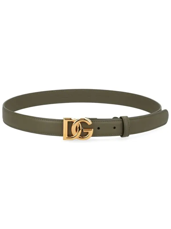 Dolce & Gabbana Leather Belt - Military Green