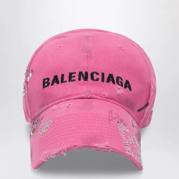 Balenciaga Upcycled Cotton Drill Cap - Pink
