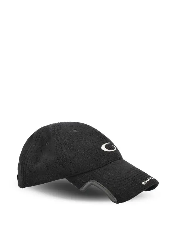 Balenciaga Fleece Baseball Cap - Black