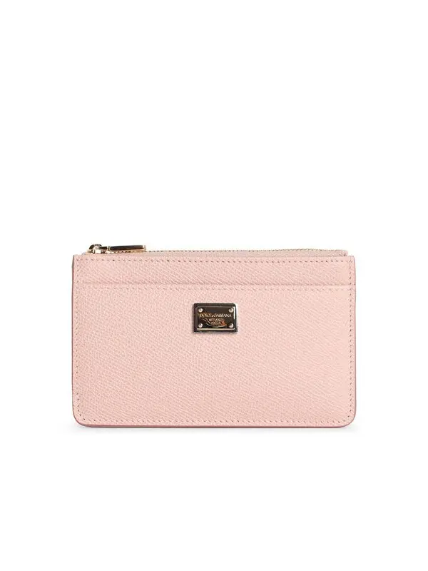 Dolce & Gabbana Dauphine' Calf Lear Card Holder - Pink