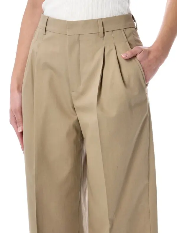 Ami Pleated Wide Leg Trousers