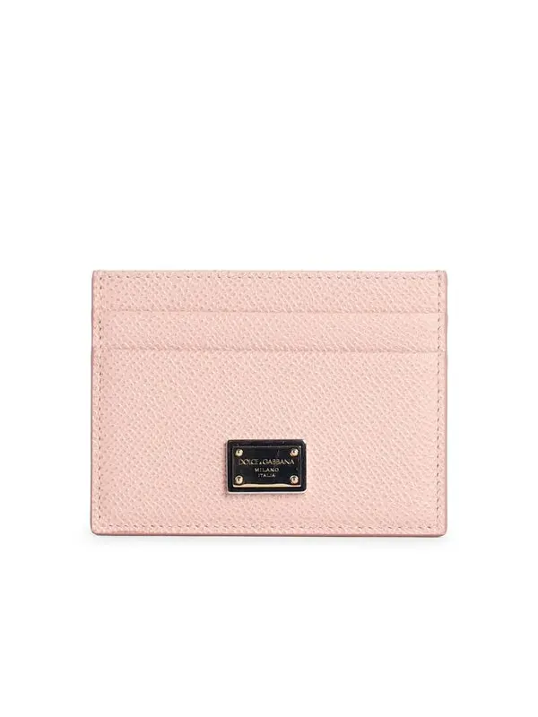 Dolce & Gabbana Dauphine' Calf Lear Card Holder - Pink