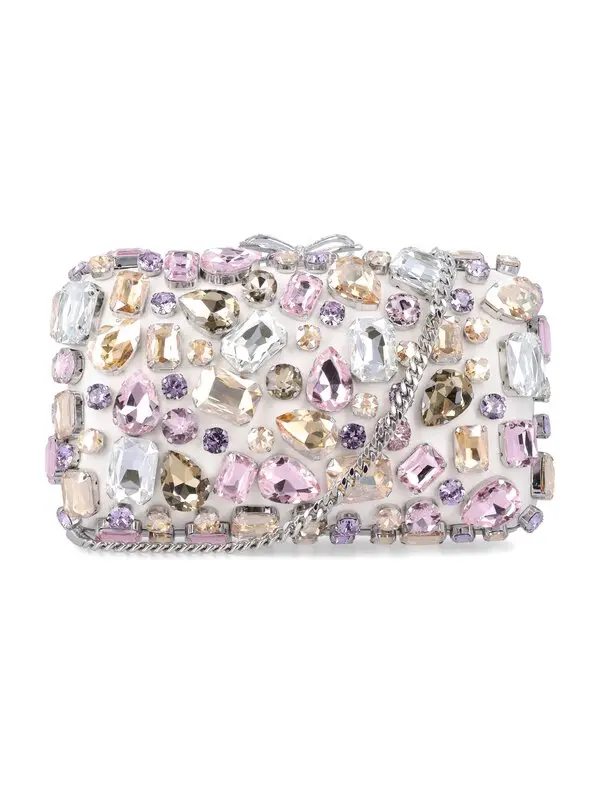 SELF-PORTRAIT Crystal Embellished Clutch