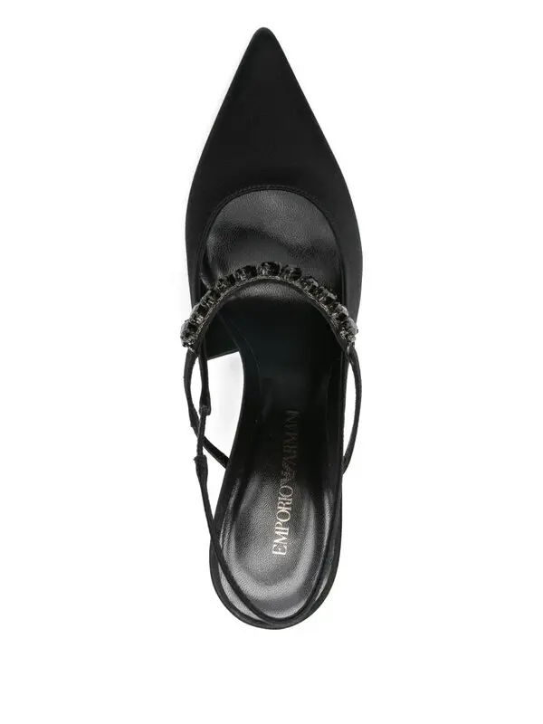 E.ARMANI EXCLUSIVE PRE Silk Satin Slingback Pumps