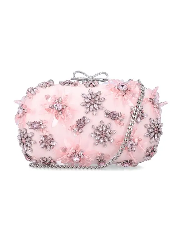 SELF-PORTRAIT Floral Crystal Clutch