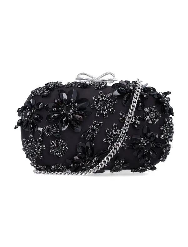 SELF-PORTRAIT Floral Crystal Clutch