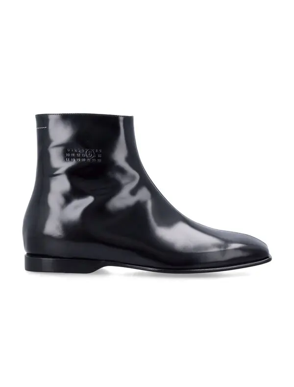MAISON MARGIELA Abrasivato Leather Ankle Boots