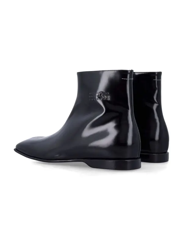 MAISON MARGIELA Abrasivato Leather Ankle Boots