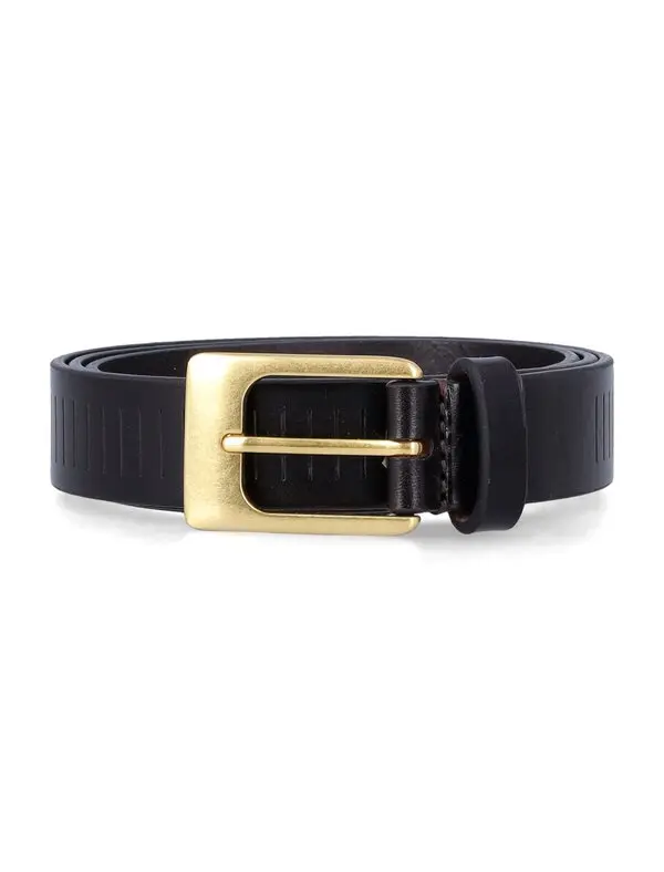 LEMAIRE Leather Belts - Dk Brown