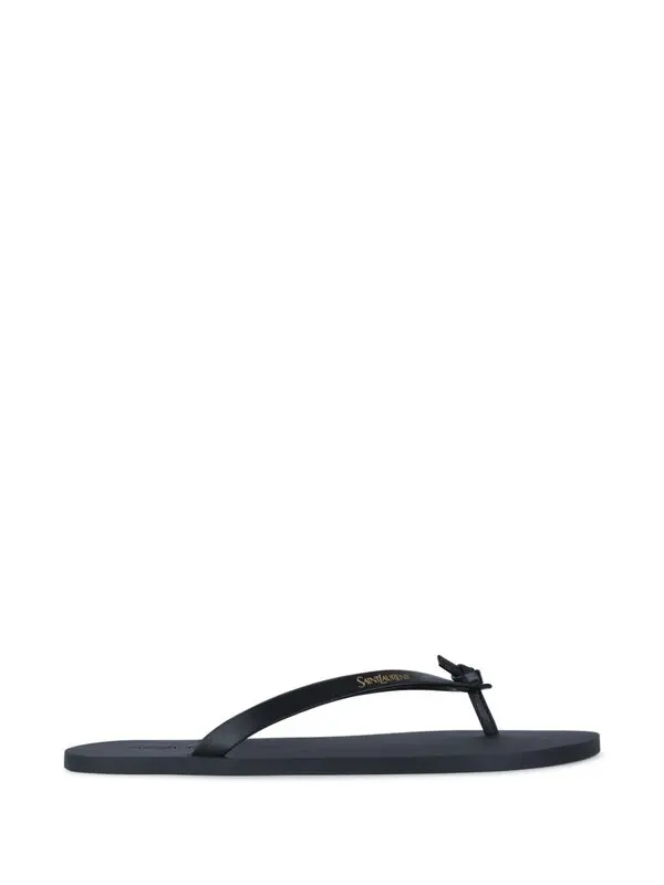 Saint Laurent Leather Flip Flops