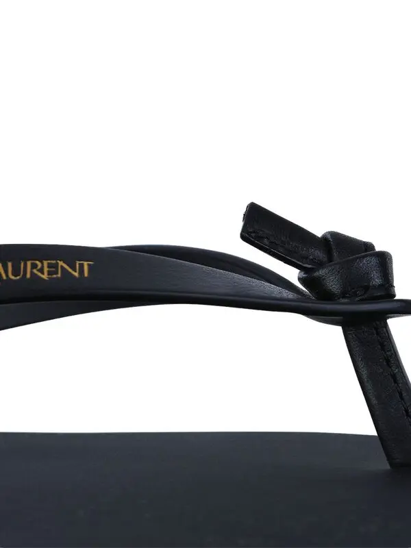 Saint Laurent Leather Flip Flops