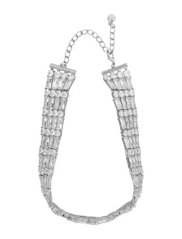 SELF-PORTRAIT Crystal Choker - Silver