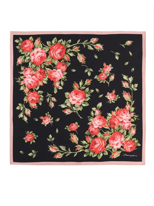 Dolce & Gabbana Silk Scarf - Black