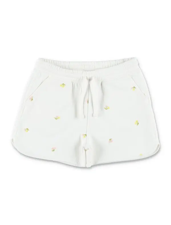 Bonpoint Organic Cotton Embroidered Sweatshorts