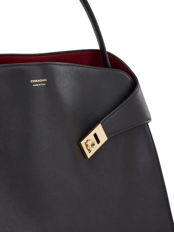 FERRAGAMO Medium Leather Hug Tote Bag