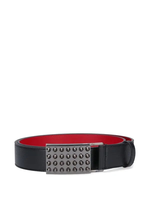 CHRISTIAN LOUBOUTIN Funky Leather Belt - Black