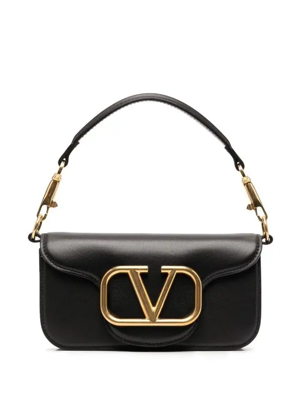 Valentino Garavani Locò Small Leather Shoulder Bag - Black