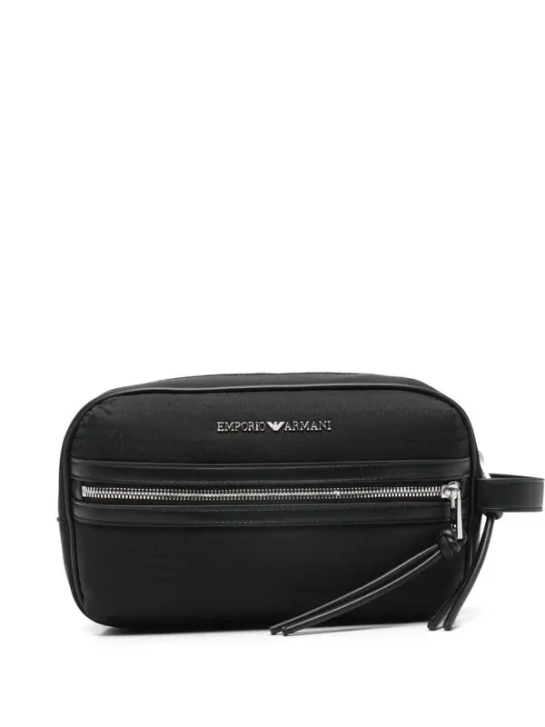 E.ARMANI EXCLUSIVE PRE E.armani Exclusive Nylon Beauty Case - Black