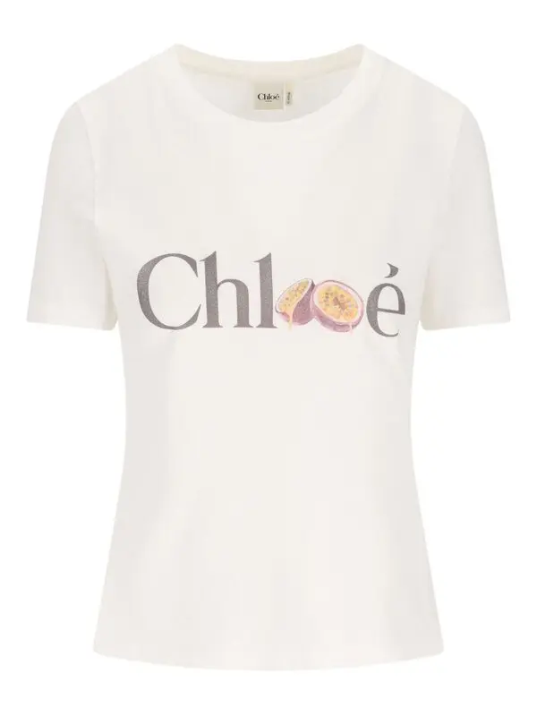 Chloé Logo Cotton T-shirt