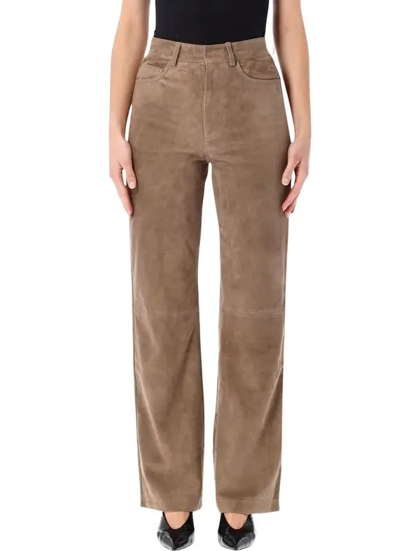 Remain Birger Christensen Straight Suede Trousers