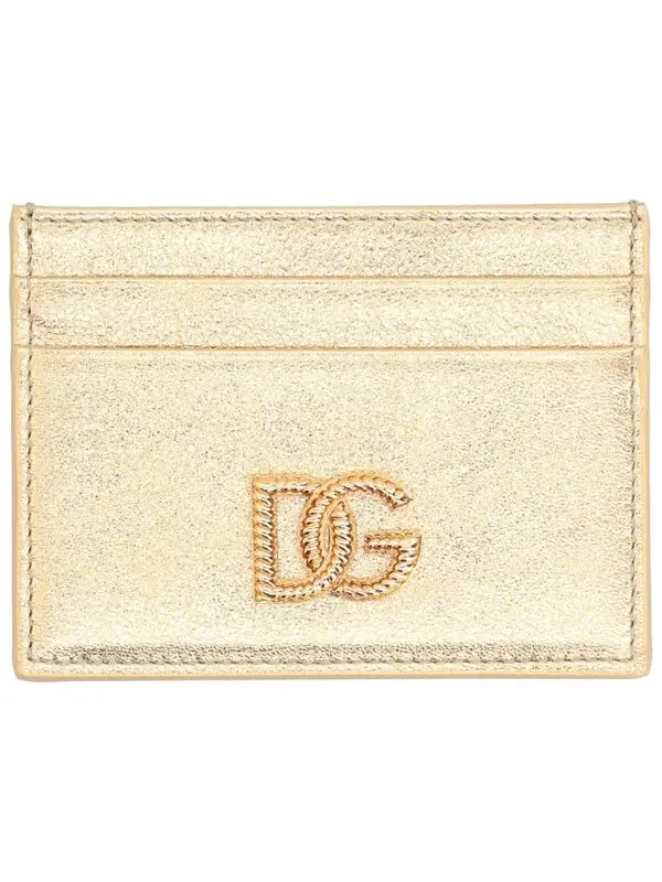 Dolce & Gabbana Leather Card Holder - Gold