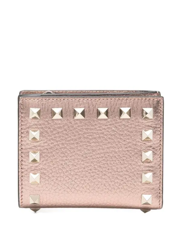 Valentino Garavani Rockstud Leather Flap Wallet - Pink