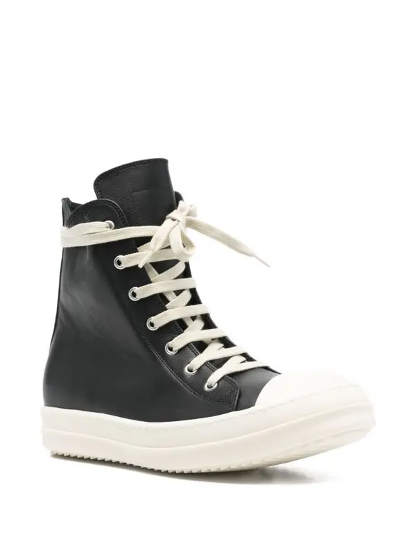 Rick Owens Leather High-top Sneakers