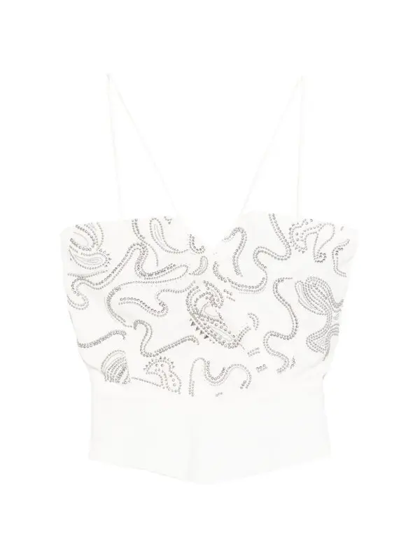 IRO PARIS Olympe Embellished Top - White
