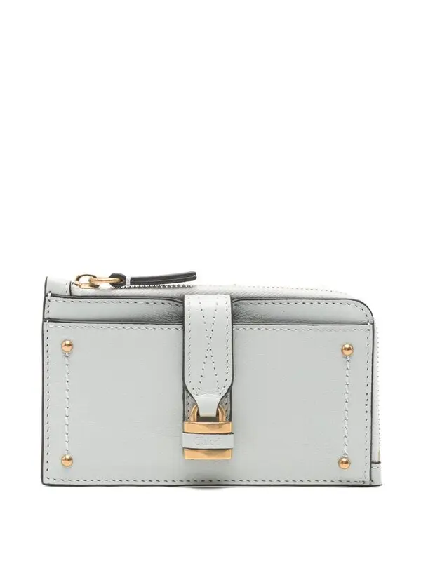 Chloé Paddington Leather Card Case - Clear Blue