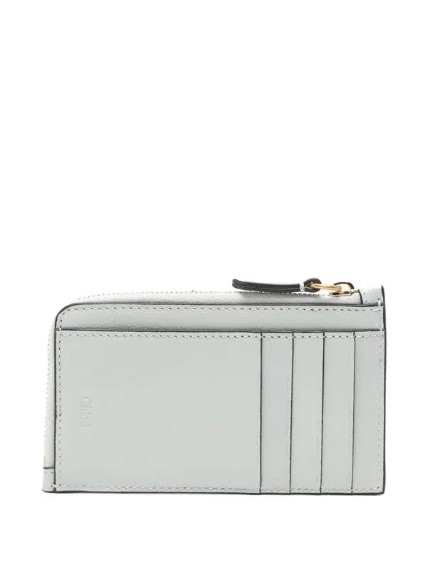 Chloé Paddington Leather Card Case - Clear Blue