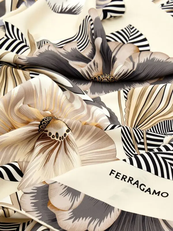 FERRAGAMO Printed Silk Foulard