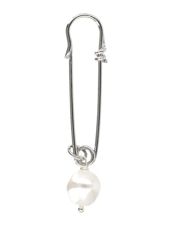 JUSTINE CLENQUET Chelsea Pearl Single Earring - Silver