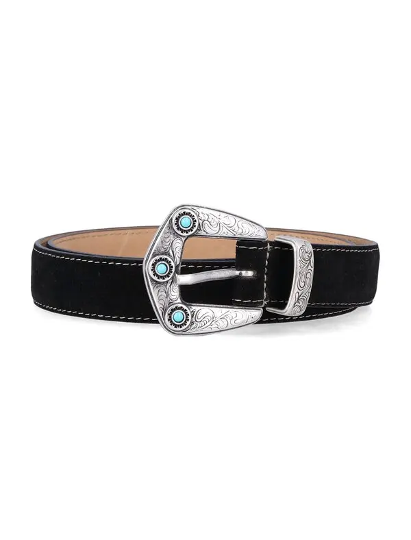 MANCINI 1979 Calvin Suede Belt - Black