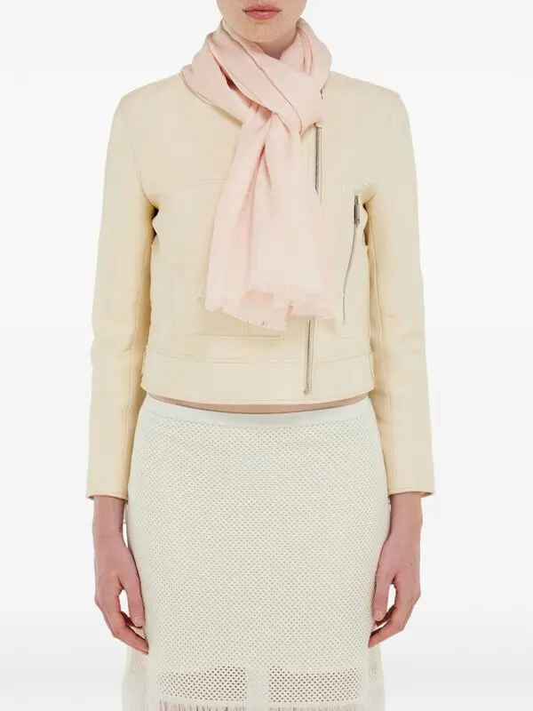 FERRAGAMO Gancini Silk And Wool Stole - Pink