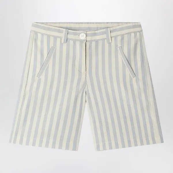 Bonpoint Striped Bermuda Shorts - Light Blue