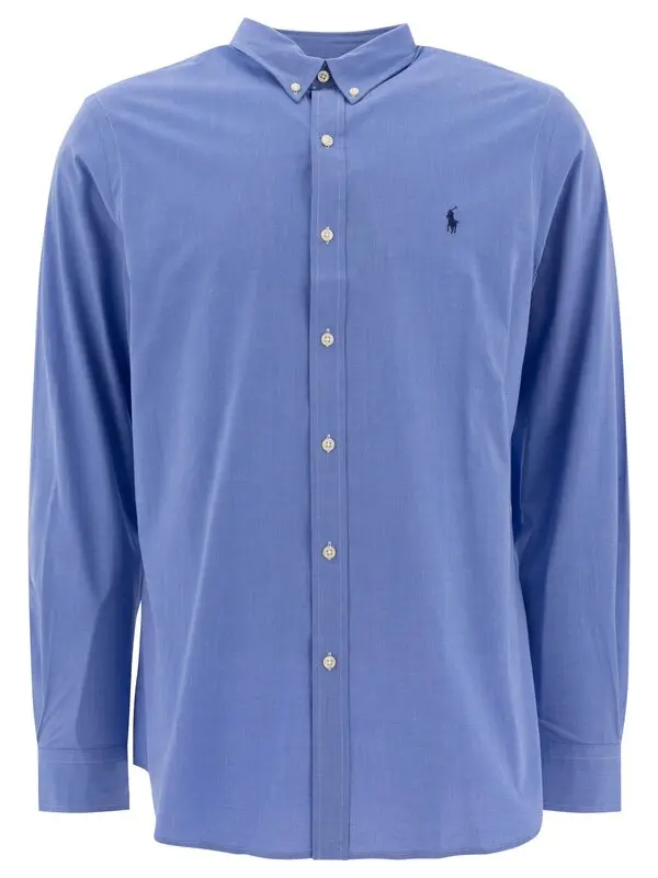 Polo Ralph Lauren Slim Fit Stretch Fil À Fil Shirt - Blue