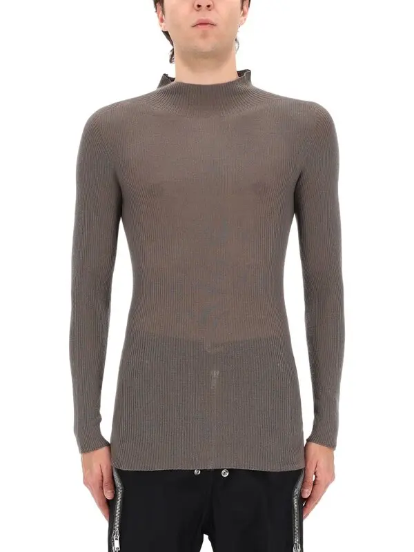 Rick Owens Ribbed Knit Tabard - Grey