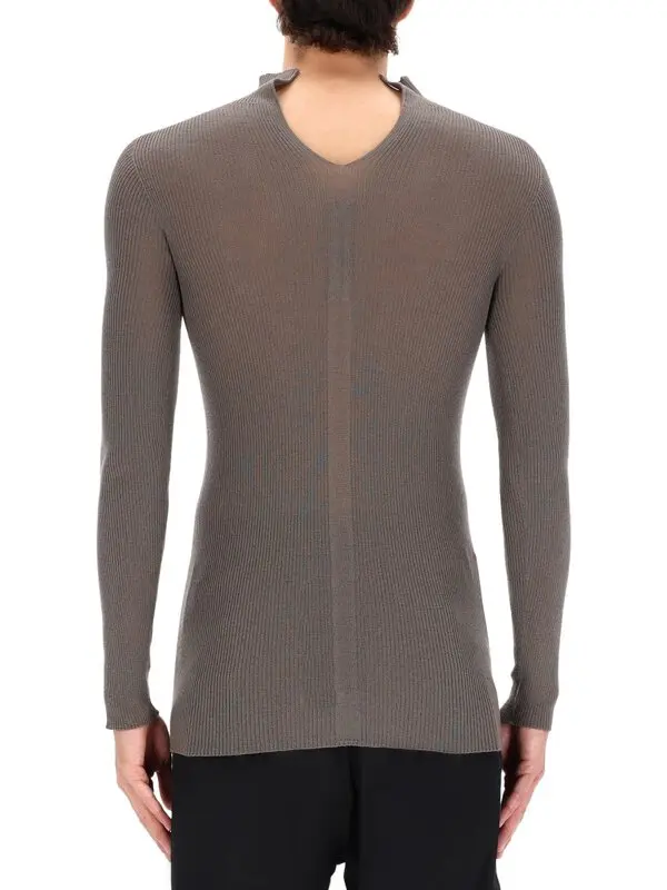 Rick Owens Ribbed Knit Tabard - Grey