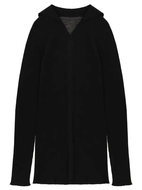 Rick Owens Ribbed Knit Tabard - Black