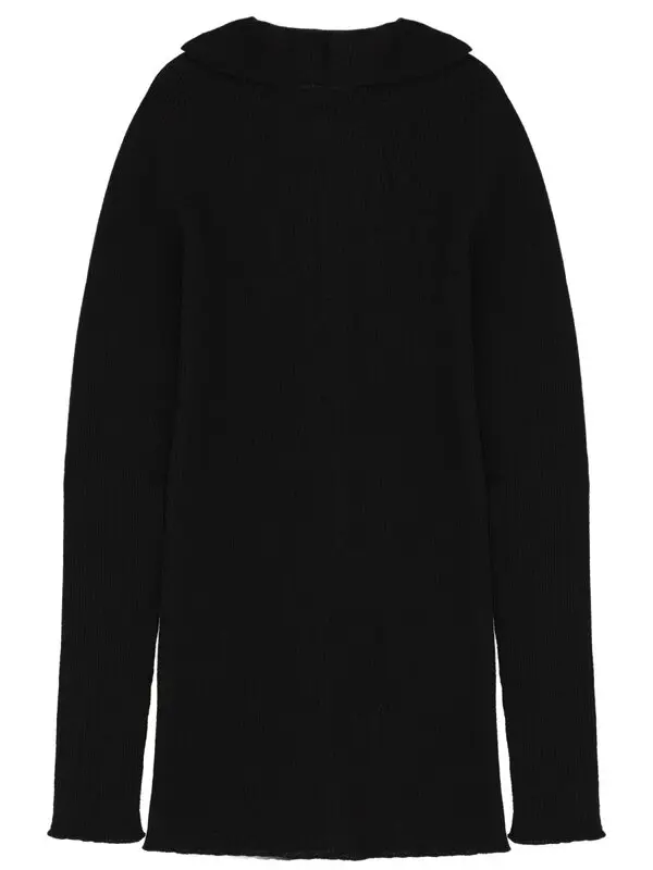 Rick Owens Ribbed Knit Tabard - Black