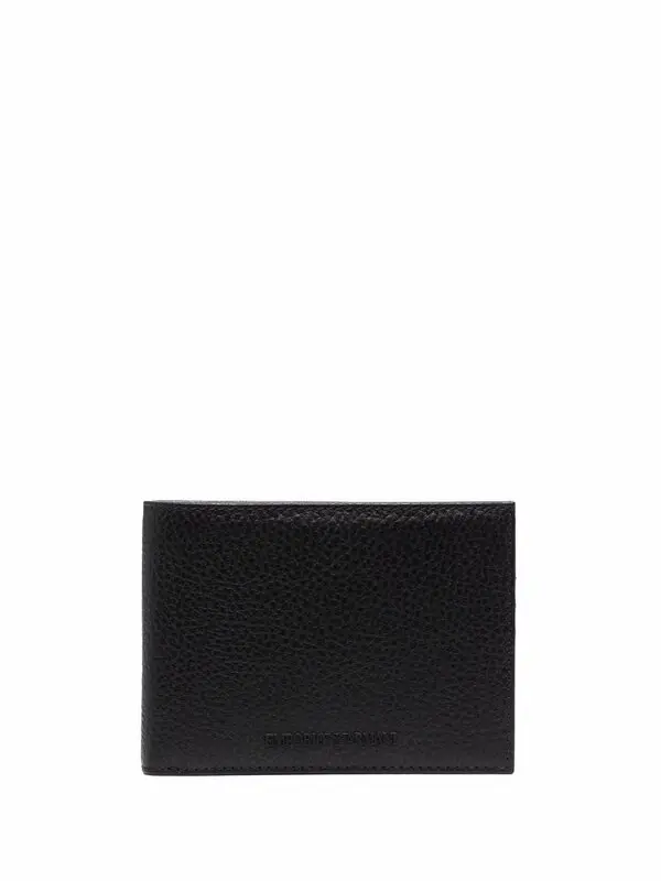 Emporio Armani Leather Bifold Wallet - Black