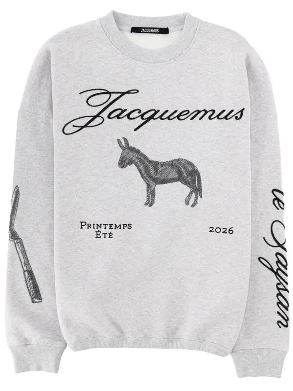 Jacquemus Ane' Sweatshirt - Grey