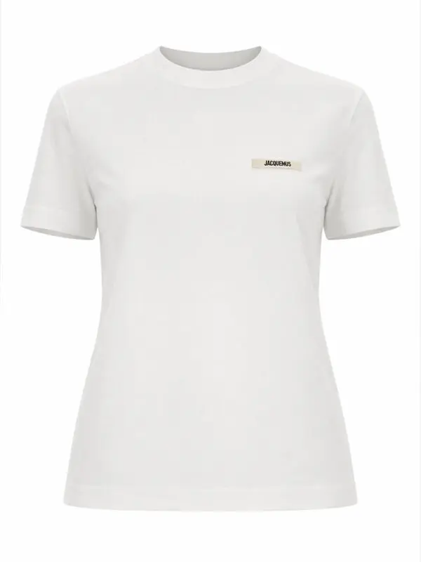 Jacquemus Grosgrain Short Sleeve T-shirt - White