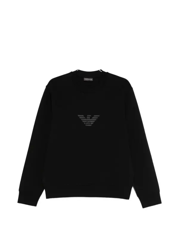 Emporio Armani Logo Cotton Sweatshirt - Black
