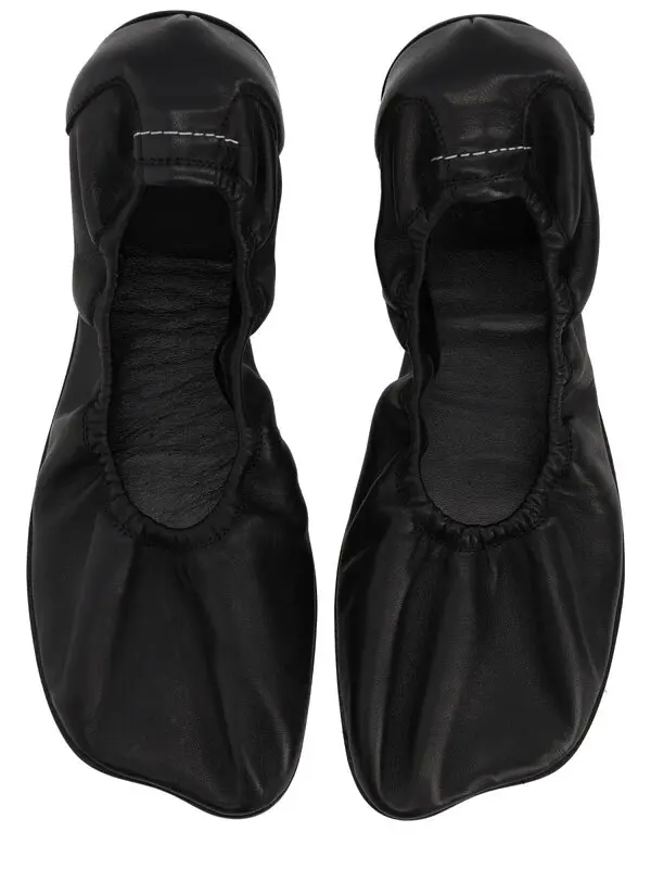 MAISON MARGIELA Leather Ballerinas - Black