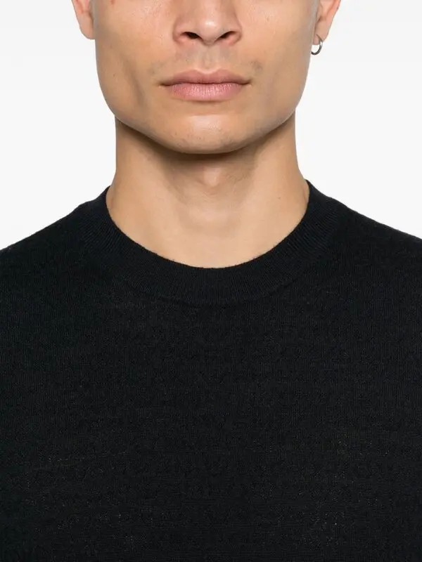 Emporio Armani Wool Crewneck Sweater - Blue