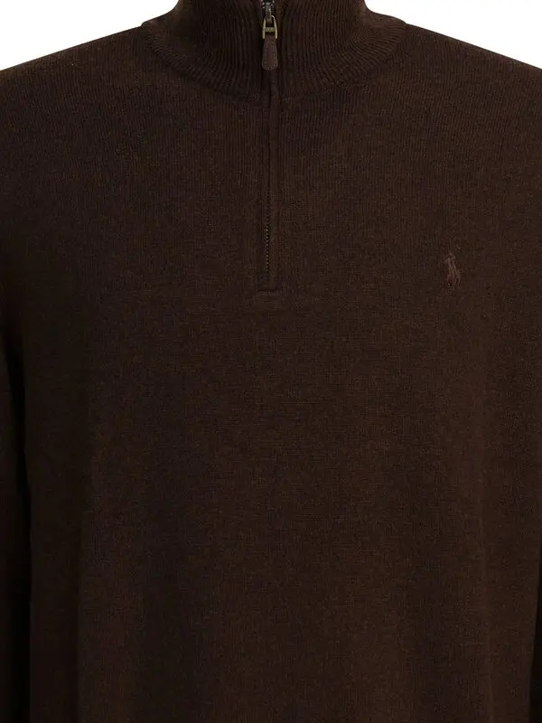 Polo Ralph Lauren Wool Quarter-zip Sweater - Brown