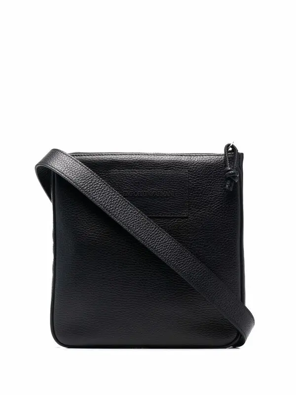 Emporio Armani Leather Crossbody Bag - Black